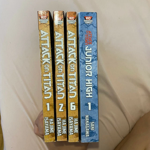 ATTACK ON TITAN Manga vols 1,2 &6 AND AoT Junior High VOL 1 $25.00 ...