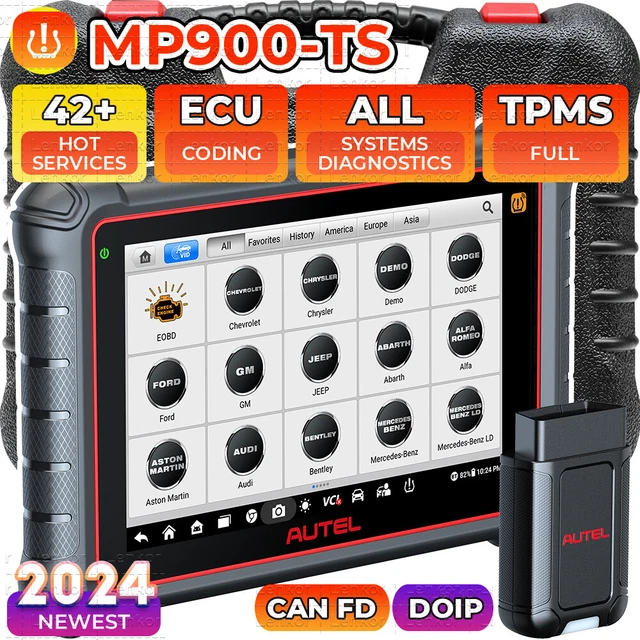 AUTEL MAXIPRO MP900-TS Strumento Diagnostica veicoli Codifica ECU TPMS ...