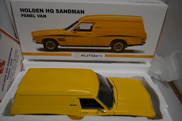 1:18 HOLDEN HQ Sandman Panel Van Chrome Yellow including surf Board ...