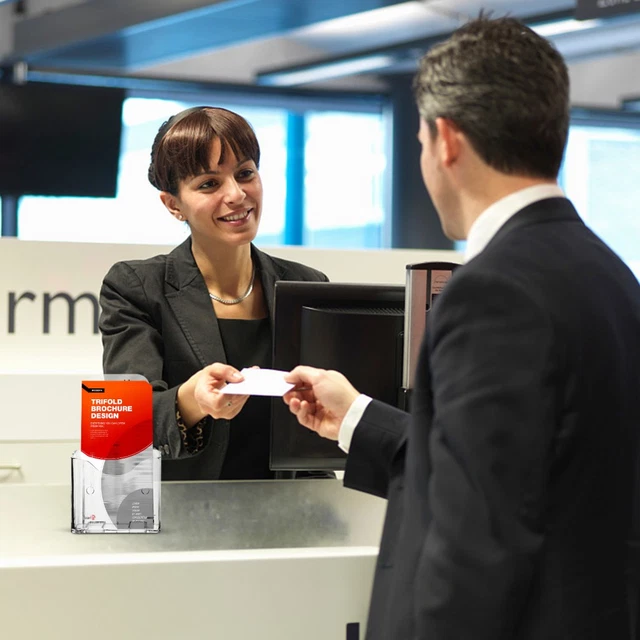 2 PCS OFFICE File Display Rack Clear Paper Organizer Desk Organizers ...