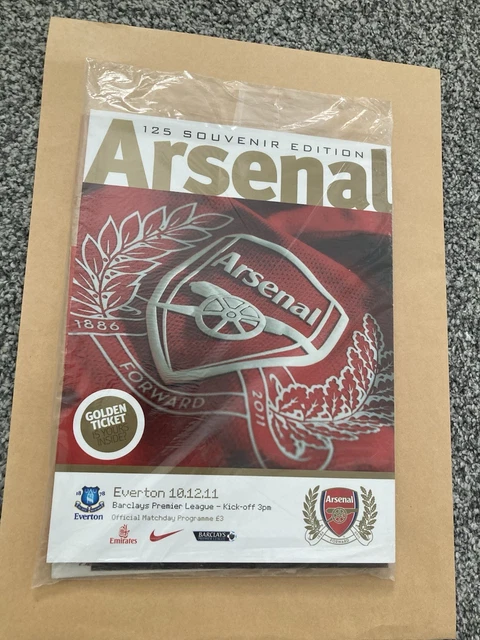 2011 ARSENAL V Everton Sealed Programme Special Issue 125th Anniversary ...