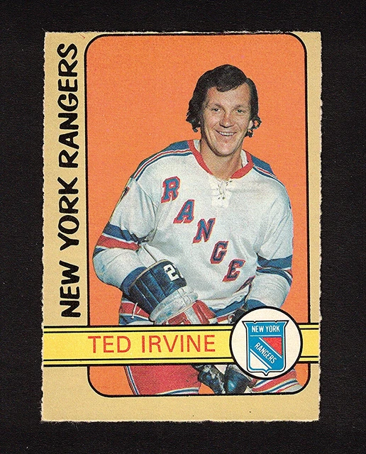 1972-73 TED IRVINE #212 EX-MT+ OPC * RARE Salut # NY Rangers Star LNH ...