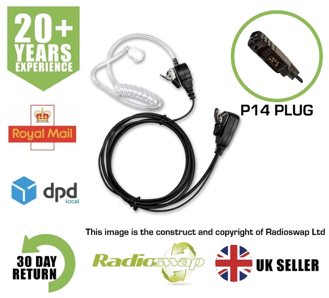 SECRET ÉCOUTEUR AVEC Micro & Ptt Pour Motorola Deux Sens Radio DP2400 ...