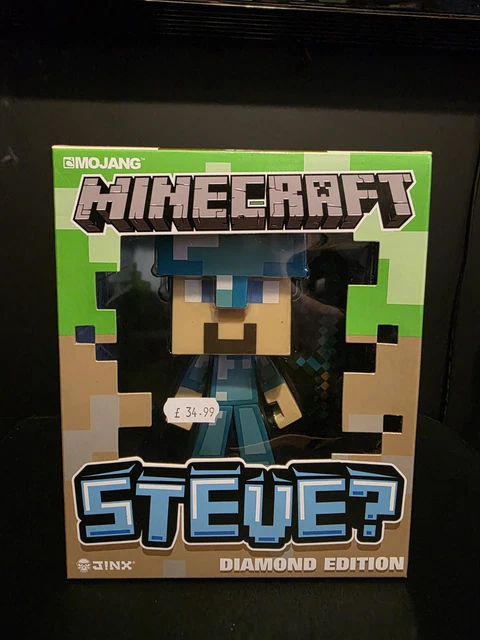 MOJANG MINECRAFT STEVE DIAMOND EDITION Figure 6" Inch Tall Toy - STEVE ...