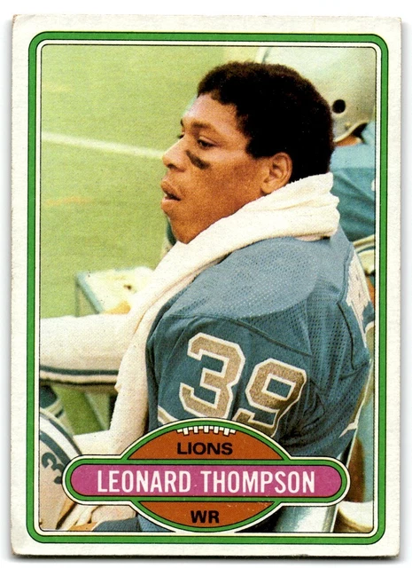 1980 TOPPS LEONARD Thompson recrue Detroit Lions #172 EUR 1,08 ...