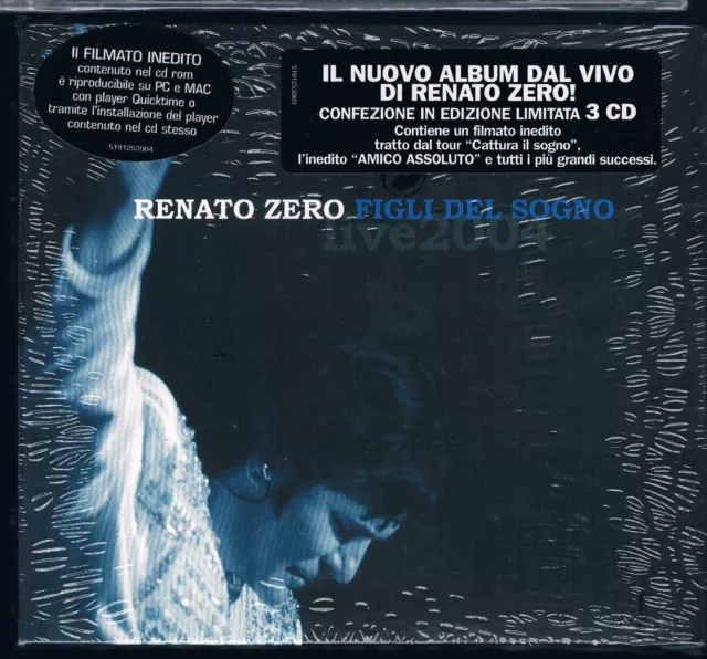 RENATO ZERO FIGLI Del Sogno - 3 Cd Digipack F.c Sigillato!!! EUR 85,00 ... RENATO ZERO FIGLI Del Sogno - 3 Cd Digipack F.c Sigillato!!! EUR 85,00 ...