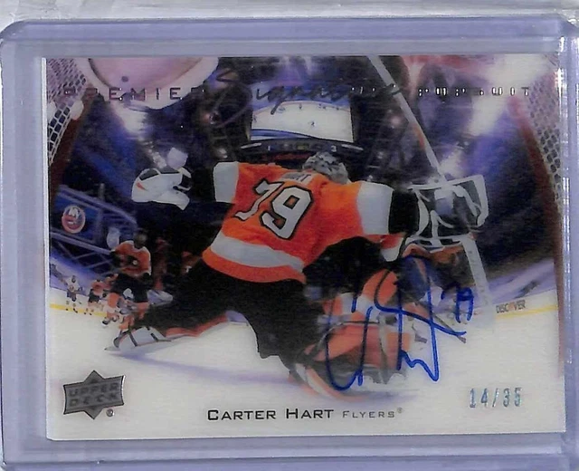 2020-21 UD PREMIER Signature Pursuit Carter Hart Auto /35 EUR 38,96 ...