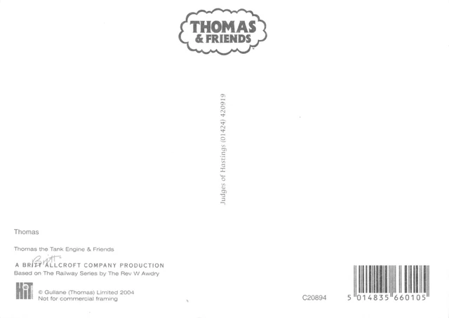 THOMAS THE TANK Engine Postcard Thomas Large Size Used Unused Gd Plus V ...