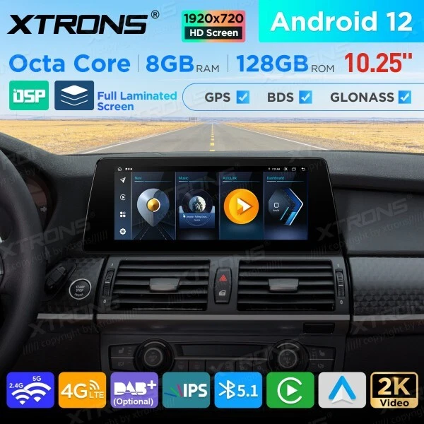 XTRONS AUTORADIO GPS BMW X5 E70 X6 E71 Android 12 Wifi 4G 10,25 " Ccc ...