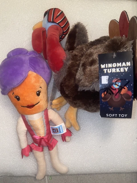 ALDI KATIE THE Carrot & Wingman Turkey Topgun 10" Plush Soft Toy & Tags ...