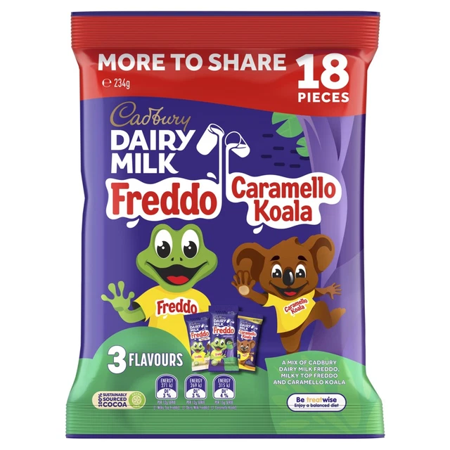 12PC 234G CADBURY Freddo Caramello Koala Chocolate Confectionery ...