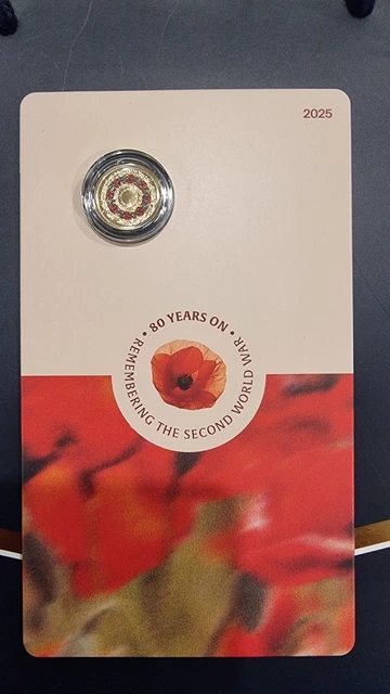 2025 REMEMBRANCE 80TH Anniversary of WWII $2 C Mintmark Poppy Wreath ...