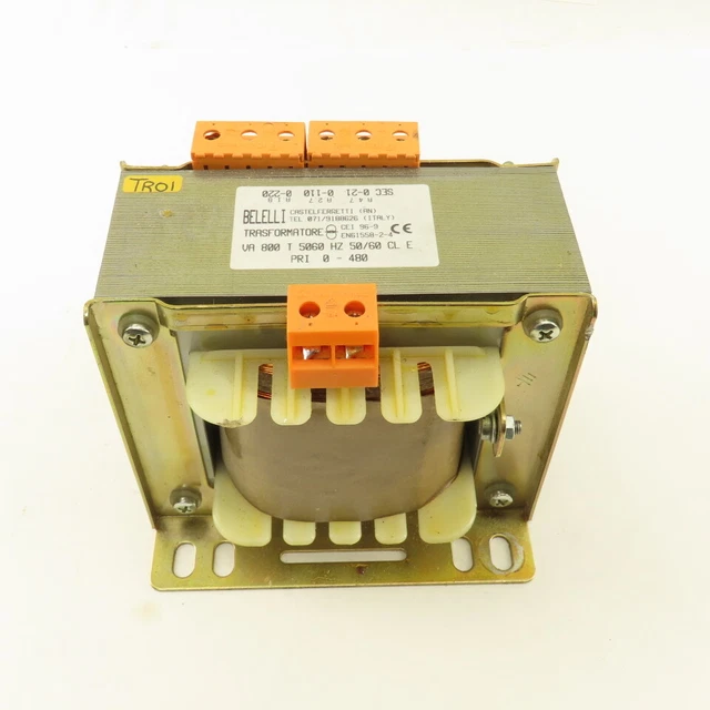 BELELLI 800VA 50/60HZ 0-480V Pri 0-21-110/220V Sec. Transformer £136.94 - PicClick UK