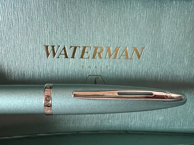 WATERMAN STYLO-PLUME SPHÈRE Carene Deluxe Laque Vert Profils Chrome ...