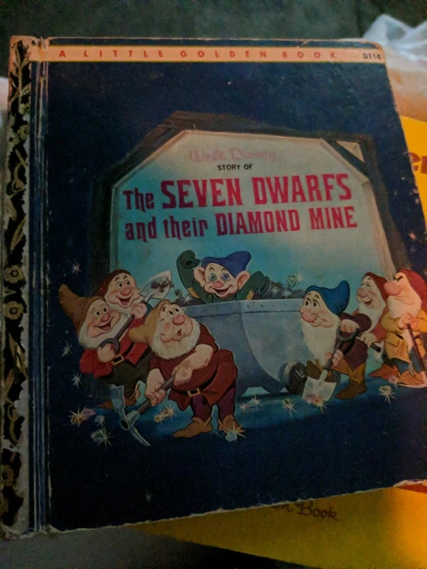 SEVEN DWARFS AND their diamond mine Vintage Australian Little Golden ...
