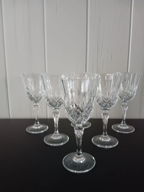6 VERRES A Vin Blanc 12 Cl Cristal D'Arques Modèle Danube EUR 40,00 ...