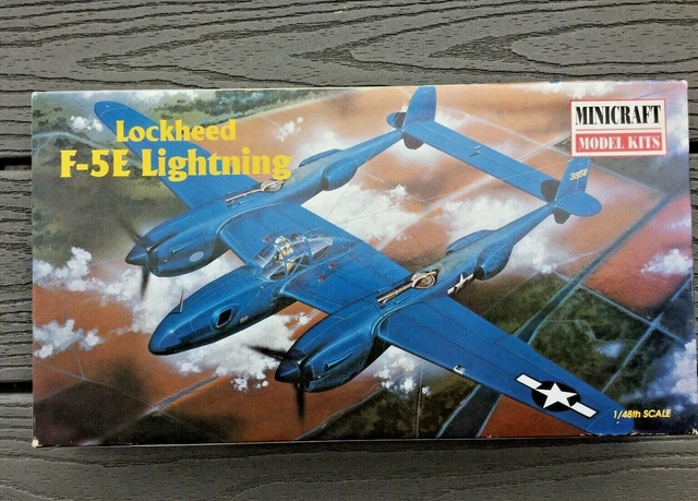 MINICRAFT 1/48 WW Ii U.s.a.f. Lockheed F-5E Lightning Fighter Model Kit ...