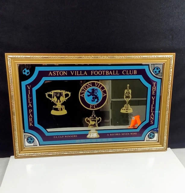 VINTAGE FOOTBALL MIRROR. Aston Villa. The Villains. 1970'S. Rare. £15. ...