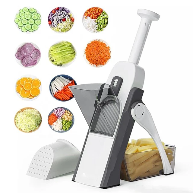 SAFE MANDOLINE VEGETABLE Slicer Adjustable Vegetable Chopper Mandolin ...