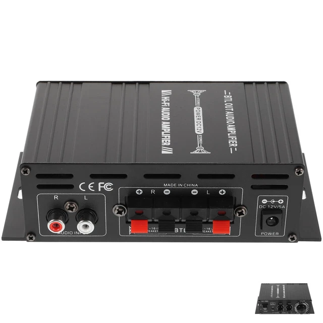 MINI AMPLIFIER PORTABLE Audio Amplifier 12V Compact Amplifier Small ...