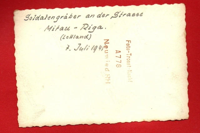 MITAU-RIGA LATVIA SOLDIER Tombs on the Street 7 July 1941 Part 7 £10.21 ...