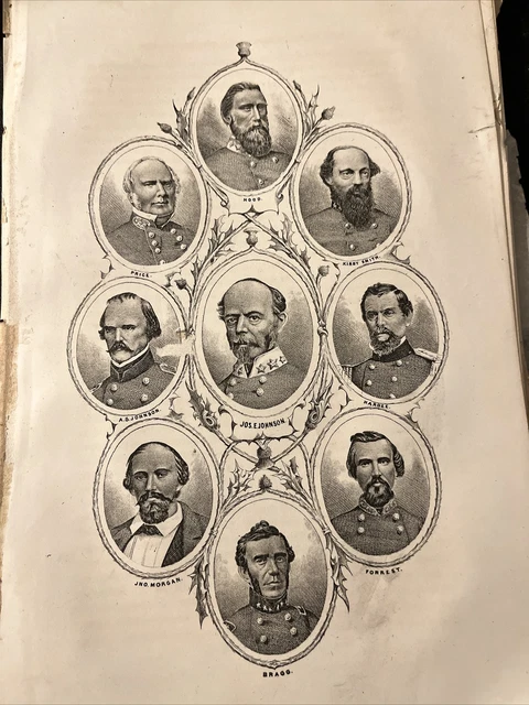 ORIGINAL 1865 CIVIL War union generals engraving Fd32 £18.92 - PicClick UK