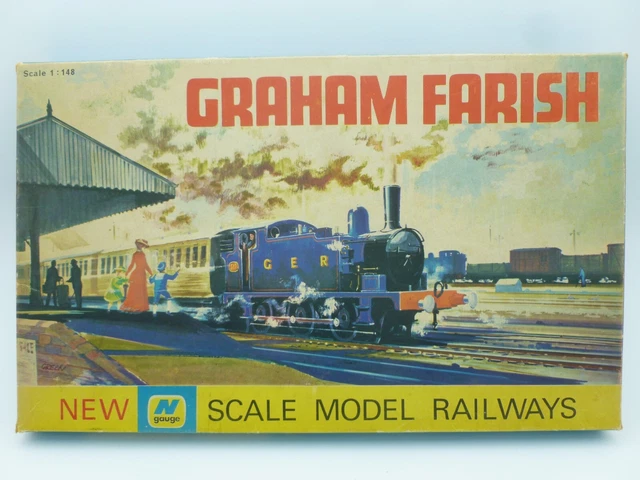 VINTAGE GRAHAM FARISH N Gauge NPS1 GER train Set 0-6-0 Tank Loco 3 Teak ...
