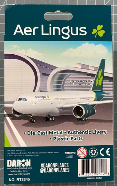 MODÈLE D'AVION UNIQUE Aer Lingus Airlines (Daron) #RT3345 EUR 24,24 - PicClick FR