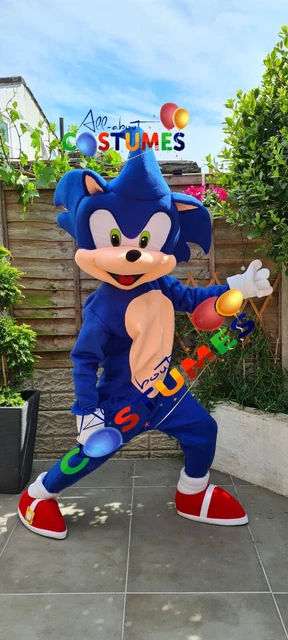HIRE SONIC THE Hedgehog Adult Lookalike Costume Mascot Fancy Dress ...
