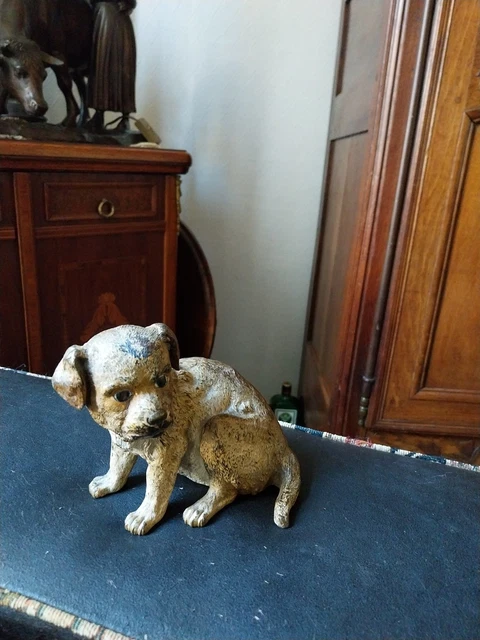 GRAND CHIOT LABRADOR Bronze De Vienne Signé BERGMANN EUR 250,00 ...