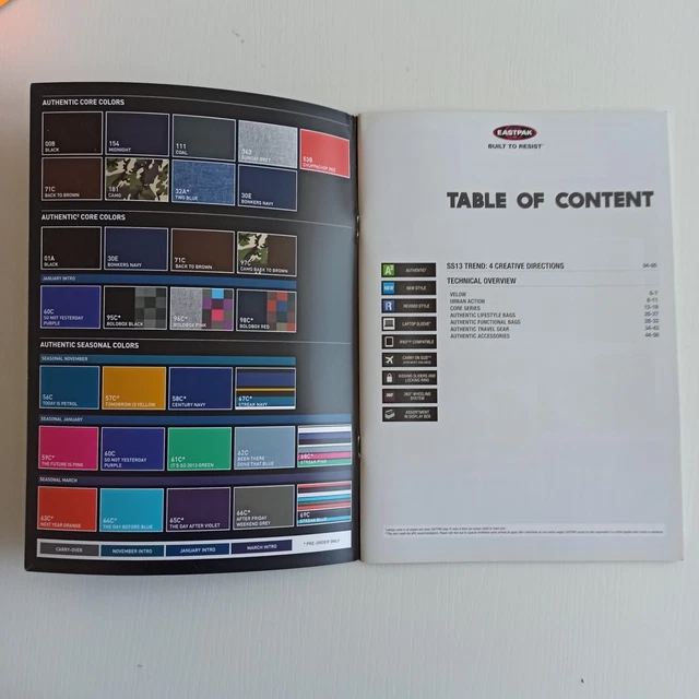 EASTPAK 2013 SS Sample Catalog Look Book 53 Pages Used L799 £12.49 ...