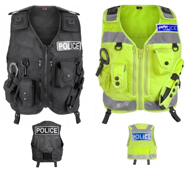 NITON TACTICAL PATROL Vest -Black/Hi Vis - Police/Military/Cadet ...