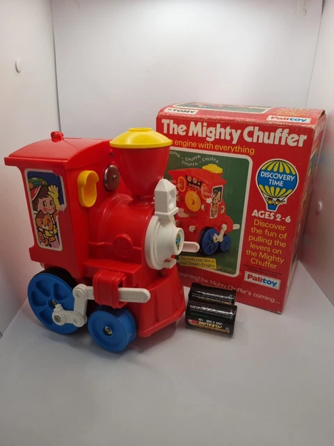 VINTAGE THE MIGHTY Chuffer Train Tomy Palitoy Working Sound & Movement ...