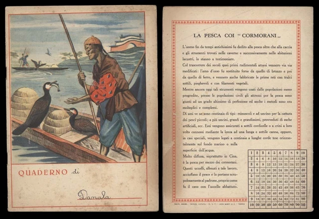 QUADERNO ELEMENTARI D'EPOCA La pesca coi Cormorani scuola didattica ...