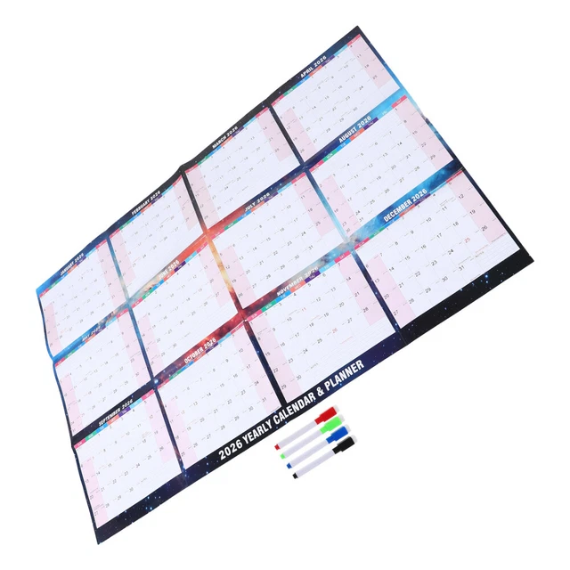 CALENDRIER EFFAÇABLE BUREAU Mural Mensuel De Planification Murale EUR ...