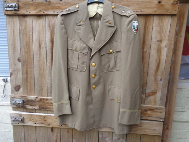 VINTAGE KHAKI US Army Officer Uniform Jacket £75.00 - PicClick UK