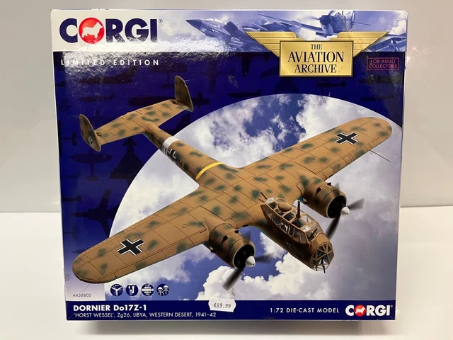 CORGI AVIATION ARCHIVE Dornier Do 17Z LUFTWAFFE, 1941 Libya AA3805 £159 ...