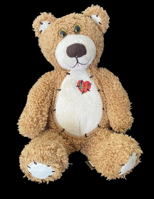 FIRST & MAIN Tender Teddy Brown Bear Plush Stuffed Animal Red plaid ...