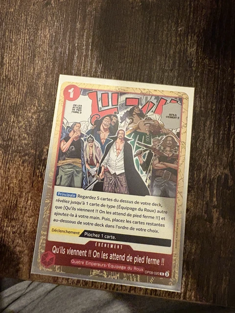 ONE PIECE CARD Rare Holo Game Carte Francaise Op09-020 R Fr Mint Neuf EUR 1,50 - PicClick FR