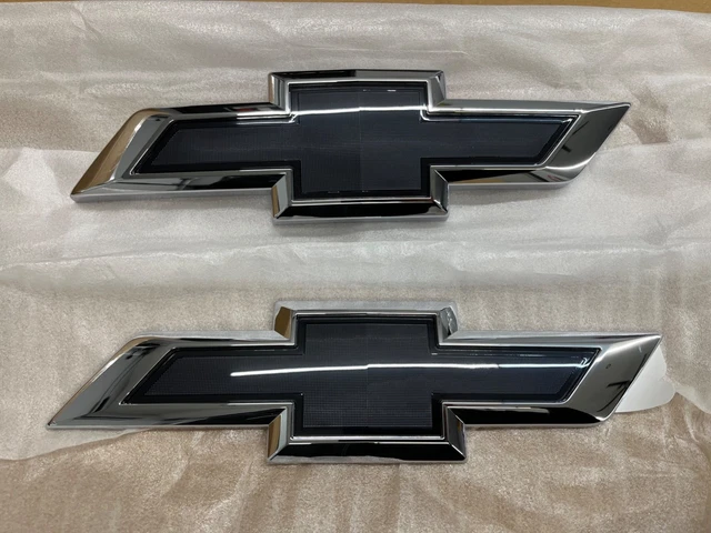 2024-2026 CHEVY SILVERADO EV Front & Rear Black Emblem Genuine OEM GM ...