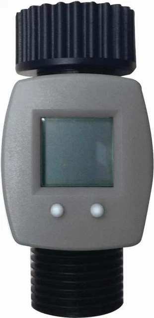 WATER FLOW METER Sensor Consumption Control Gallon Yard Garden Hose LCD ...
