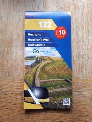GO NORTH EAST Bus timetable route AD122 Hadrians Wall Summer/Winter ...