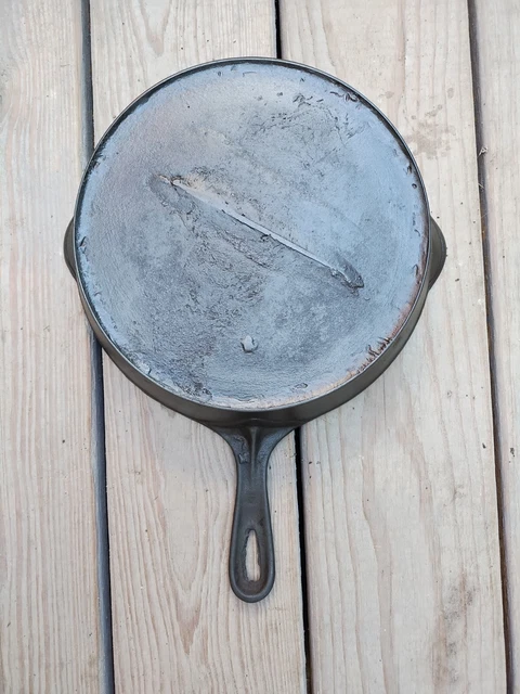 VINTAGE #8 CAST Iron skillet With Gate Mark Marked M.F. $55.00 - PicClick