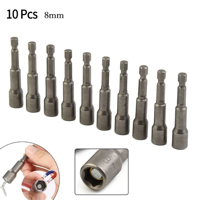 10PCS MAGNETIC TECH Screw Driver Bit Set for Easy Roofing & Cladding ...