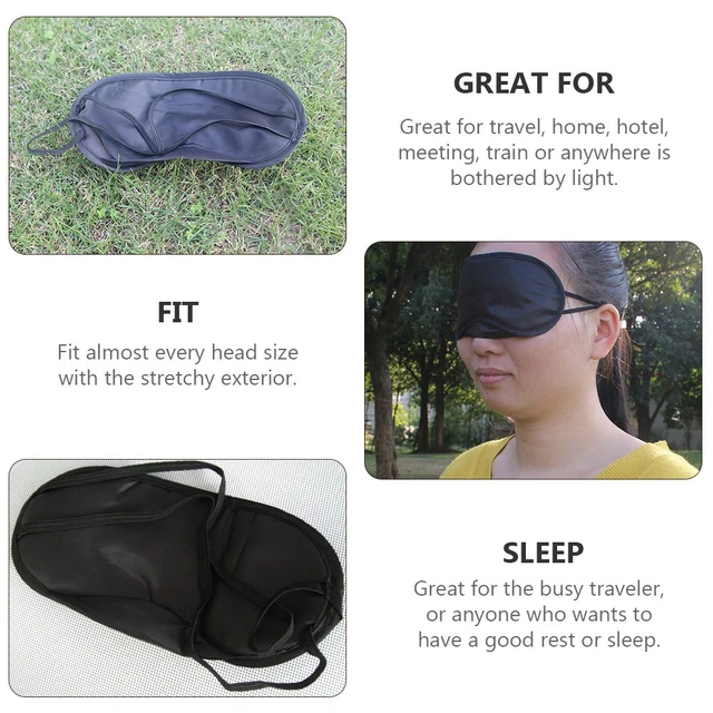 12 PCS SLEEPING Eye Mask Elastic Blindfolds Polyester Cloth Sponge $18. ...