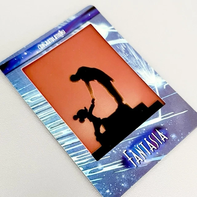 WALT DISNEY FANTASIA Art Cel Card Animation Artwork Cell Mickey Mouse ...