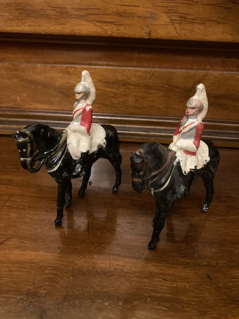 VINTAGE WENDAL MOUNTED Lifeguards Red Uniform Aluminium Qty 2 See Pics ...