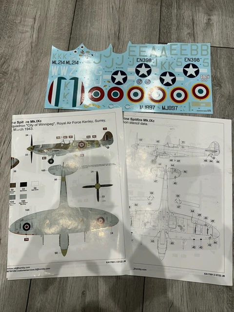 AIRFIX 1/24 SPITFIRE IXc Decals £5.00 - PicClick UK