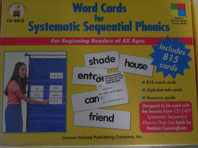WORD CARDS FOR Systematic Sequential Phonics by Carson-Dellosa - CD ...