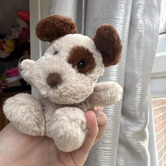 JELLYCAT BABY POPPET Dog Puppy Cream & Brown Retired NWOT £22.00 ...